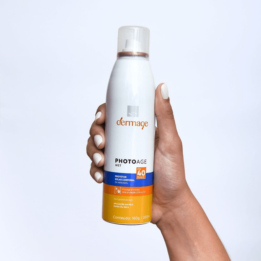 Protetor Solar Corporal Aerosol Dermage Photoage Wet FPS40 200ml