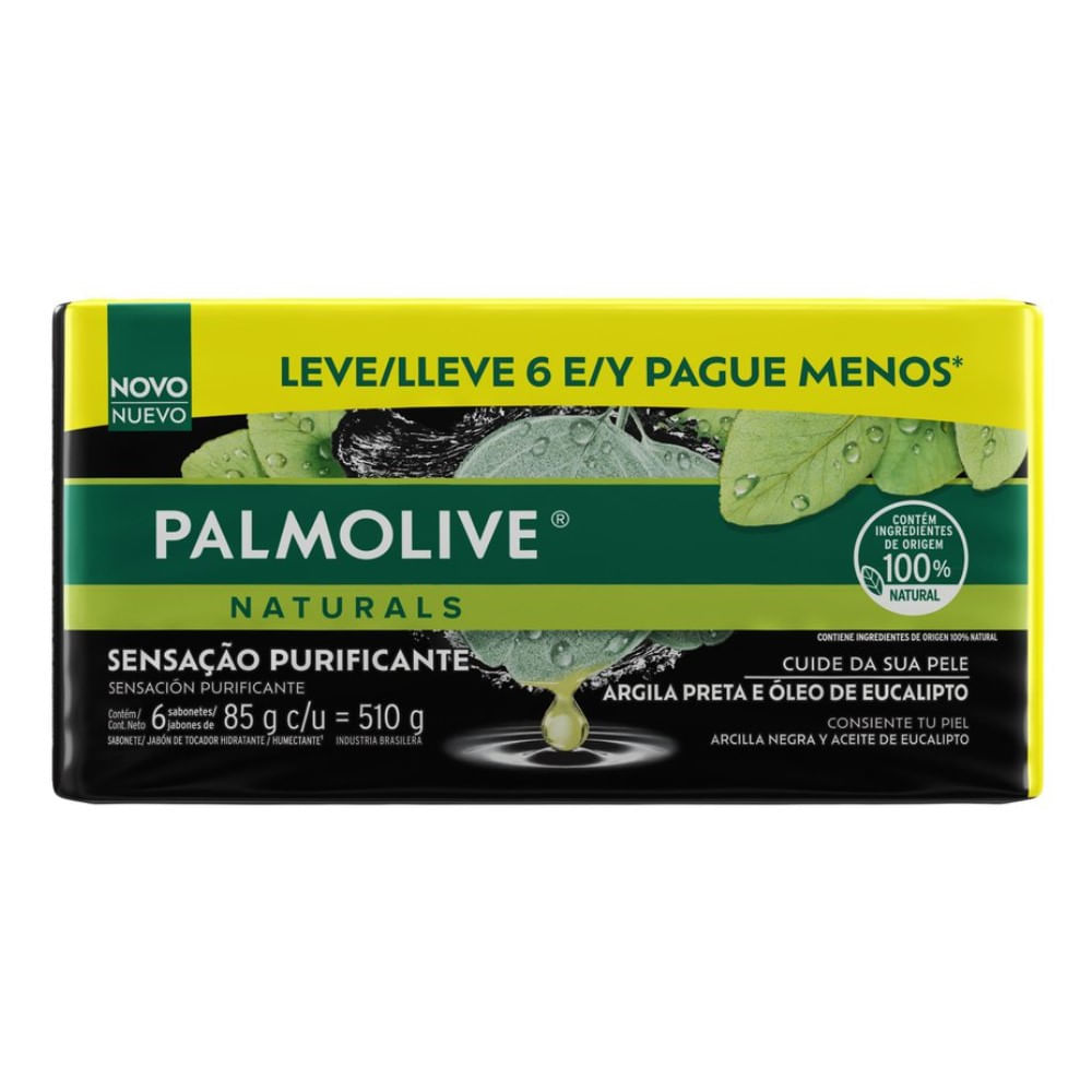 Sabonete em Barra Palmolive Naturals Sensação Purificante Argila Preta ...