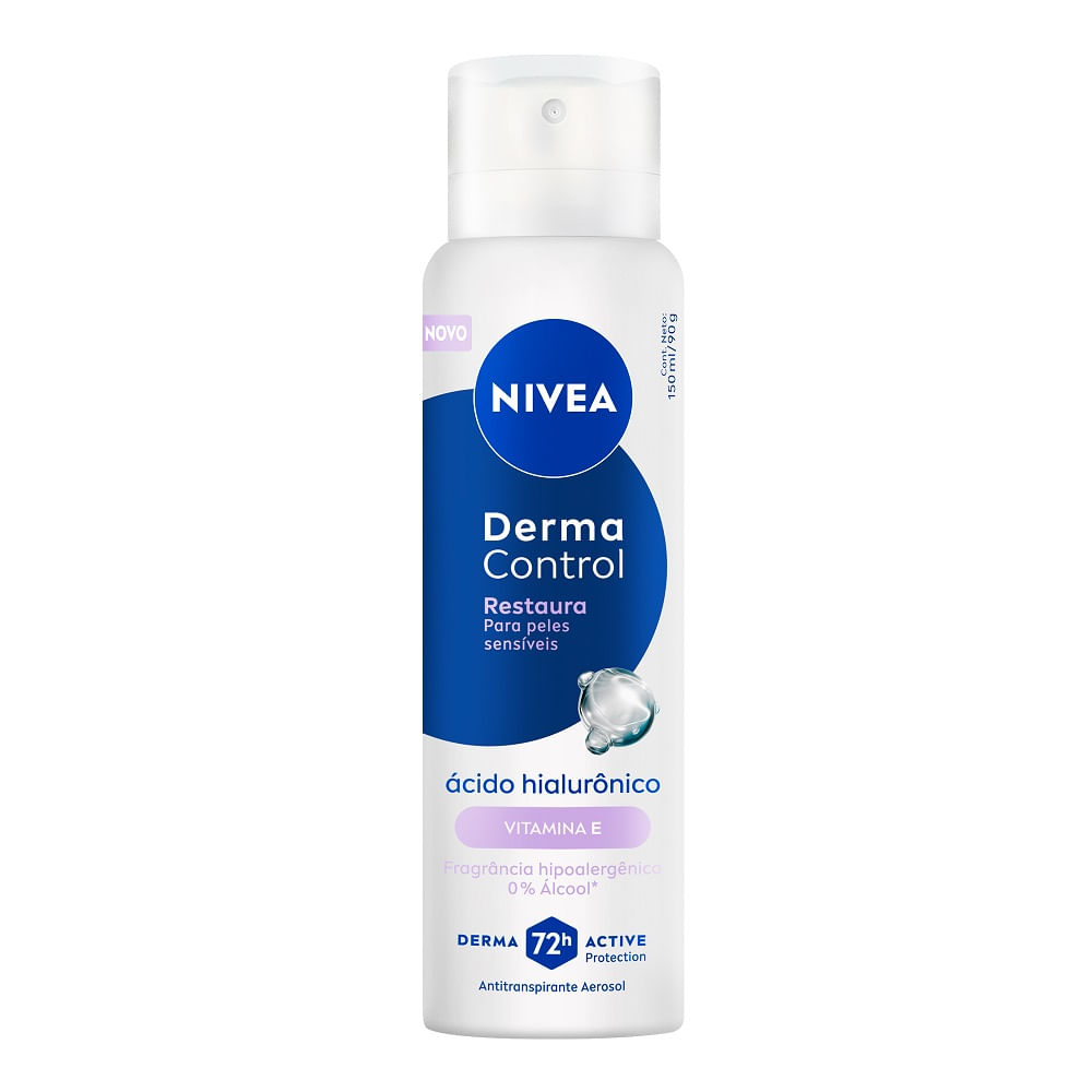 Desodorante Antitranspirante Aerossol Nivea Derma Control Restaura 72h ...