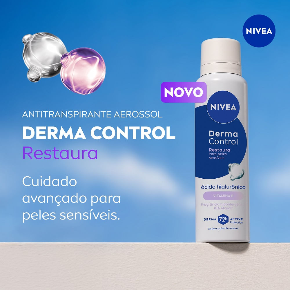 Desodorante Antitranspirante Aerossol Nivea Derma Control Restaura 72h ...