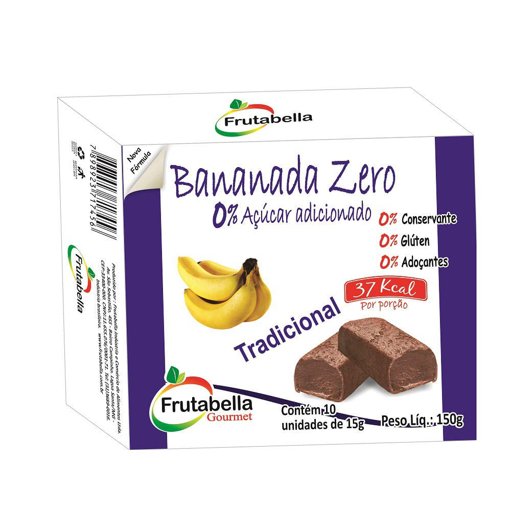 Frutabella Bananada Zero Acuca 150G
