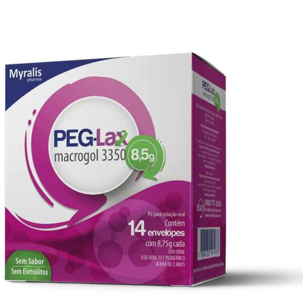 Peg-Lax 8,5g Myralis Pó Para Solução Oral 14 Envelopes De 8,75g Cada