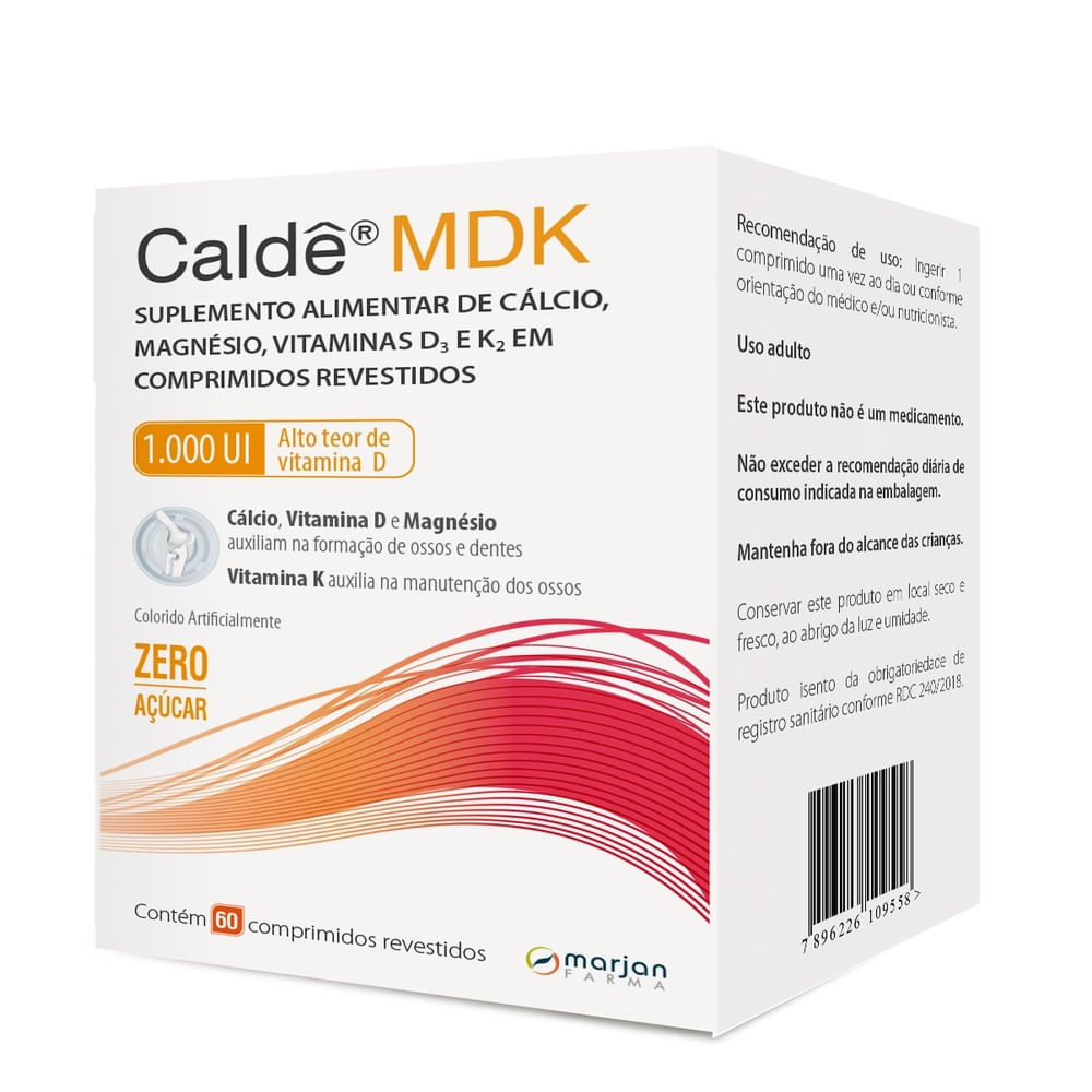 Suplemento Alimentar Caldê MDK 1.000UI 60 comprimidos revestidos