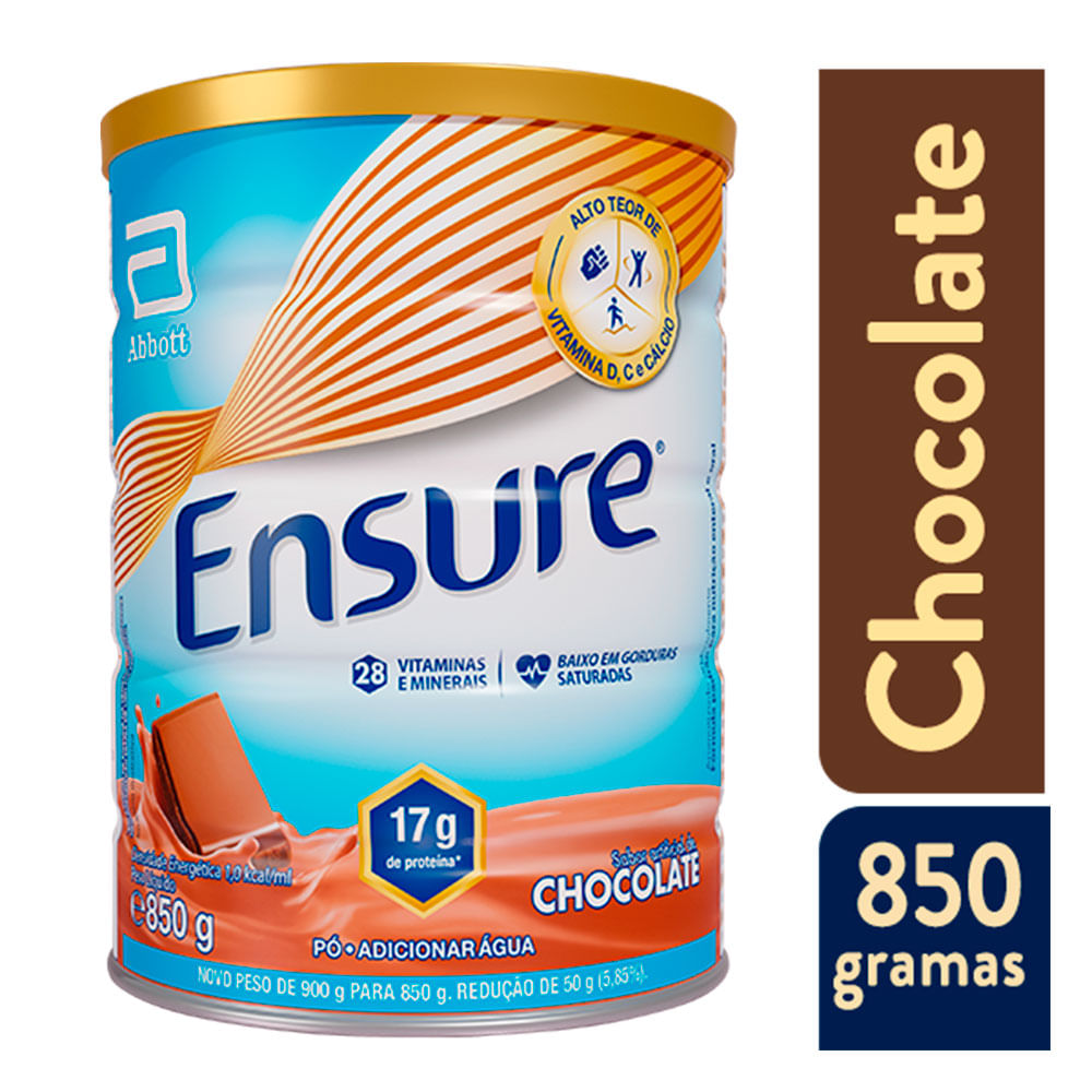 Suplemento Nutricional Ensure Sabor Chocolate 850g - Drogaria Venancio