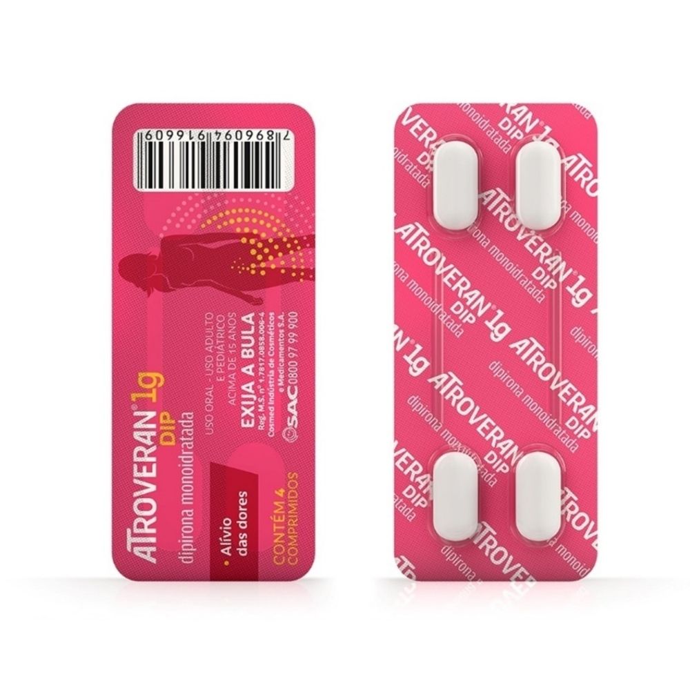 Atroveran Dip 1g 4 Comprimidos - Drogaria Venancio
