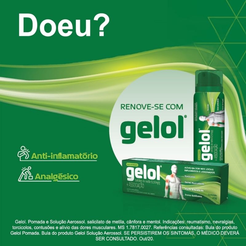 Gelol 60ml Aerosol - Drogaria Venancio