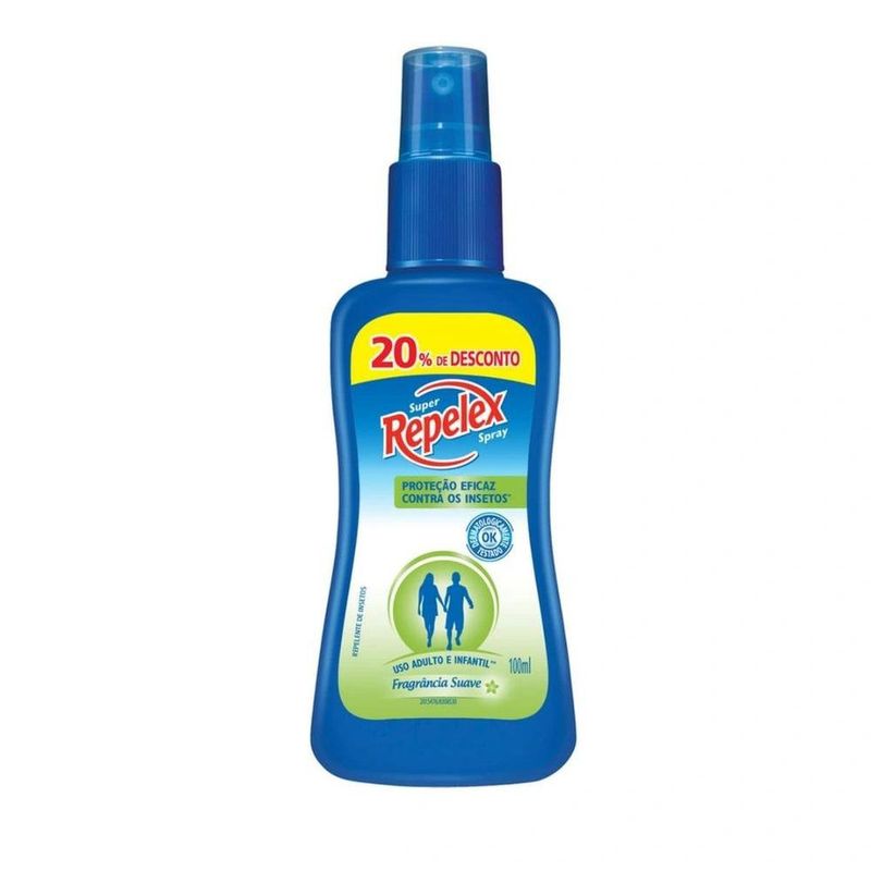 Repelente Spray Super Repelex Fragrância Suave 100ml - Drogaria Venancio
